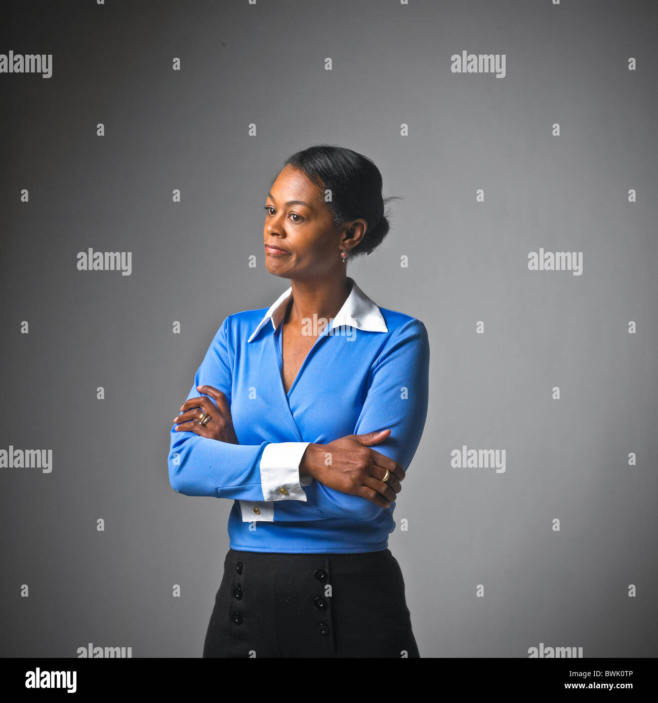 African American female business woman executive Stock Photo - Alamy