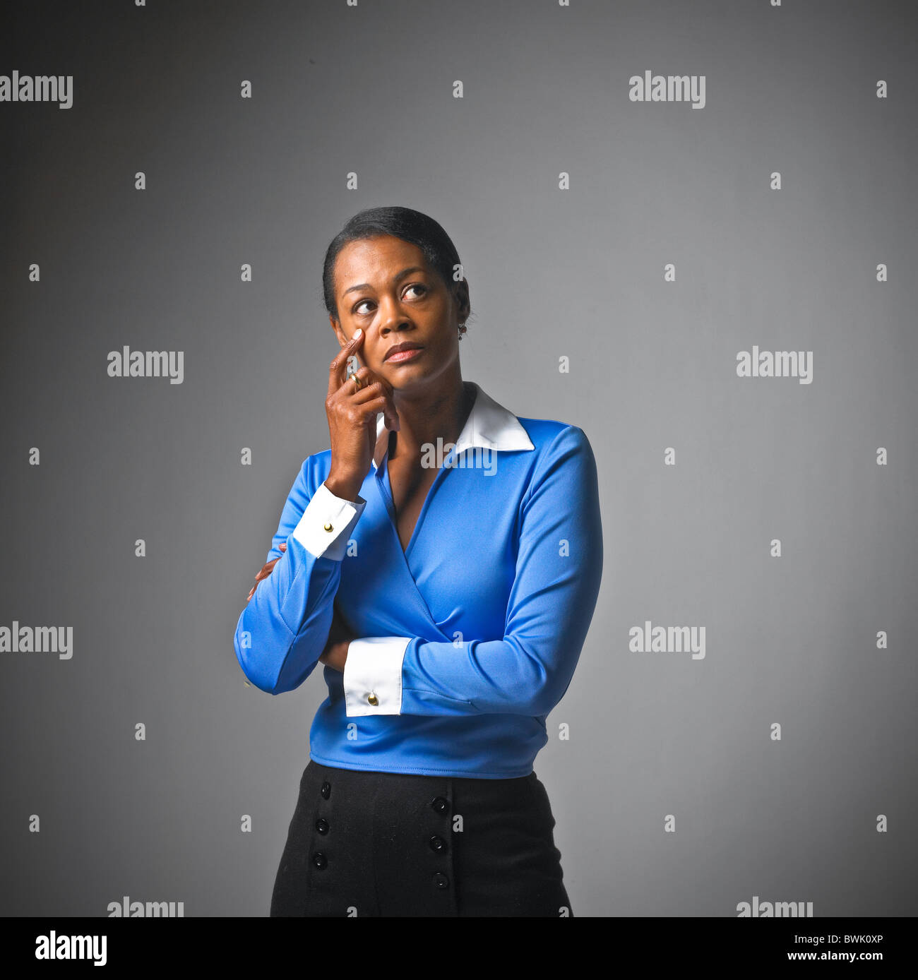 African American female business woman executive Stock Photo - Alamy