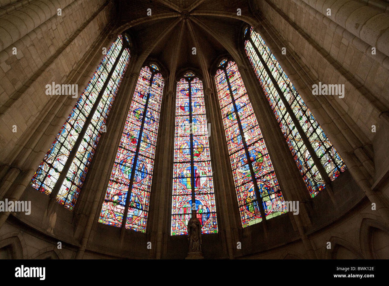Saint Etienne Roman Catholic cathedral in Meaux, Seine et Marne, France ...