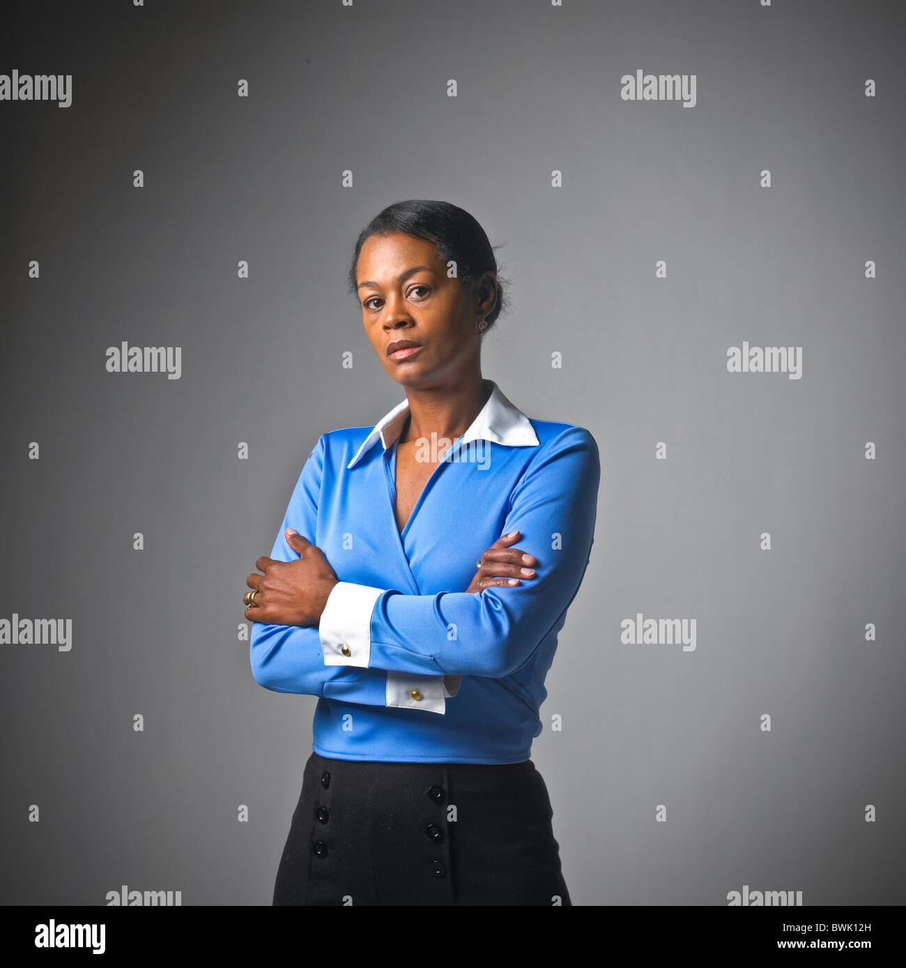 African American female business woman executive Stock Photo - Alamy