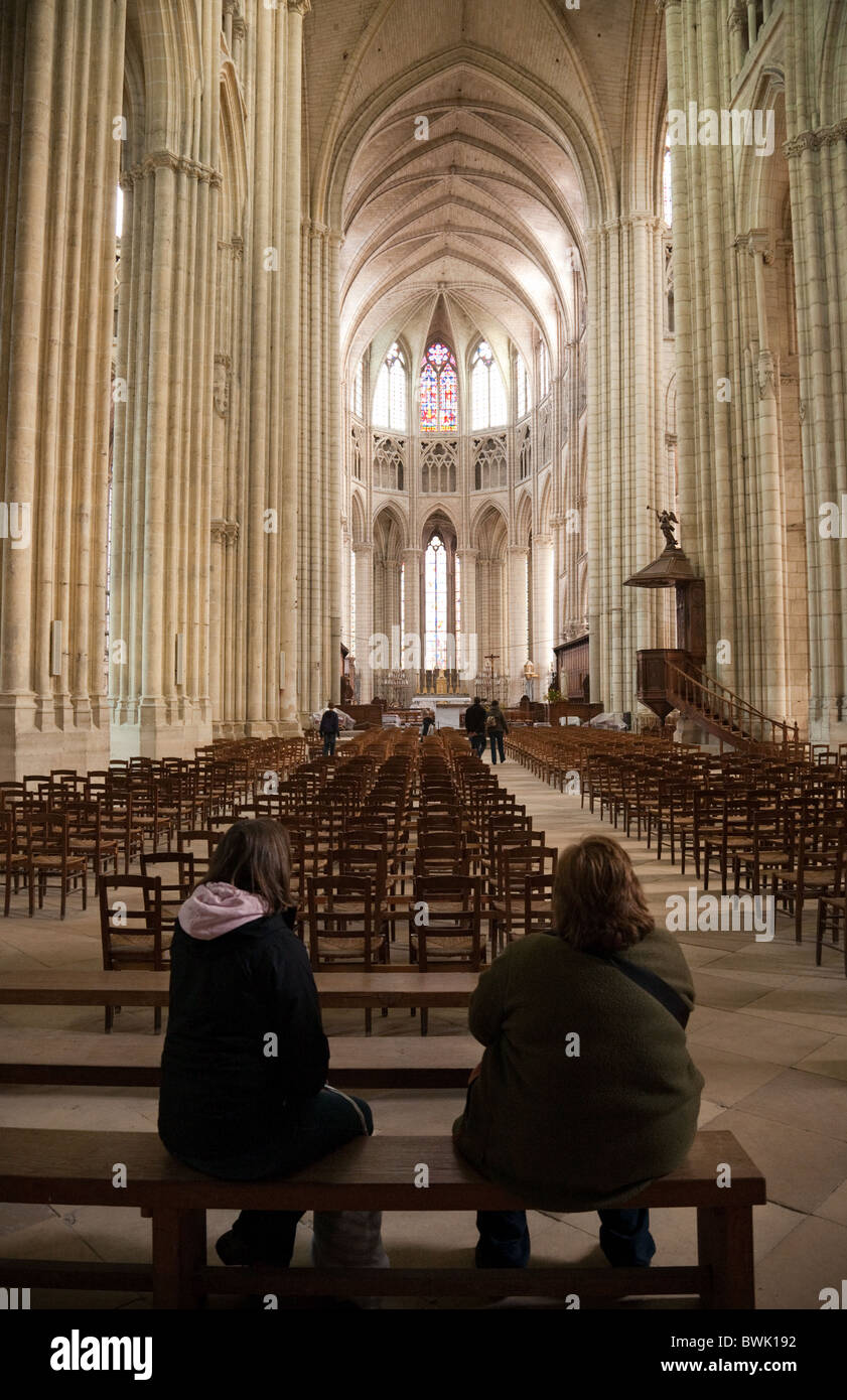 Interior of the cathedral of st etienne hi-res stock photography and ...