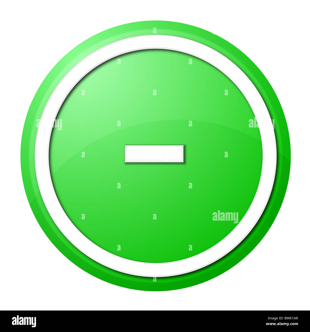 round green minus button Stock Photo - Alamy