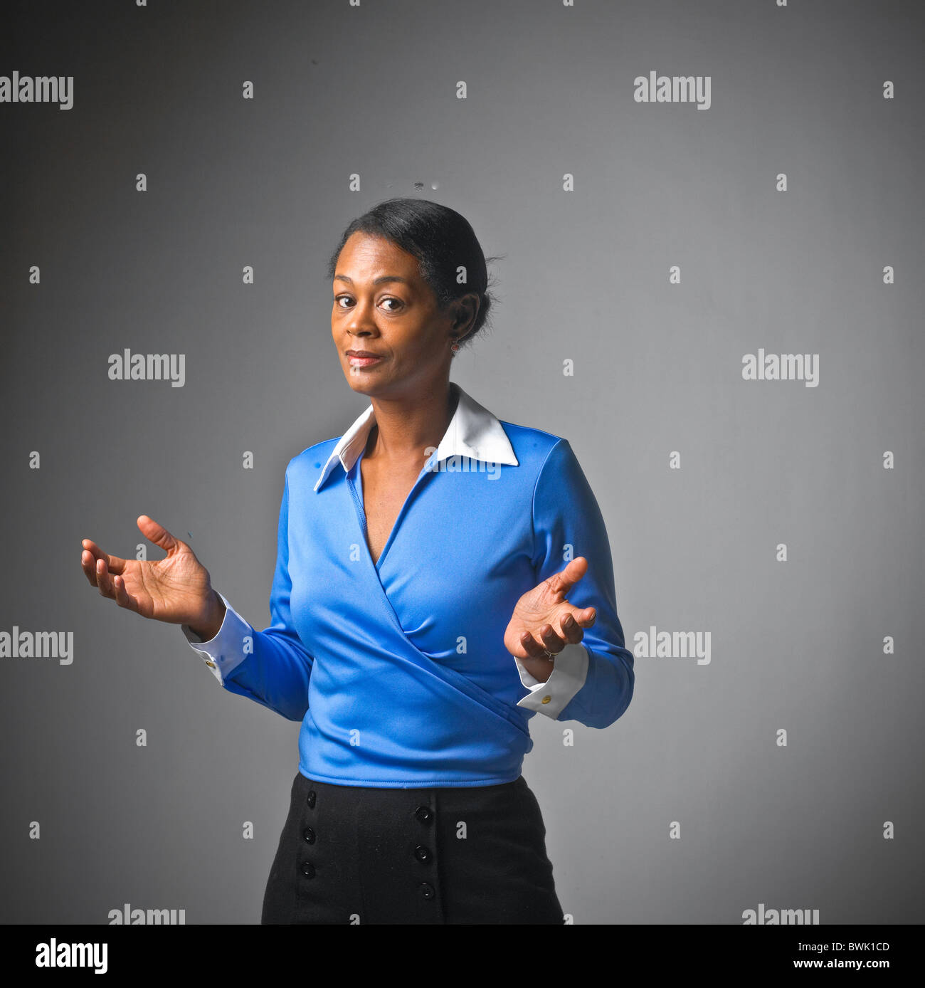 African American female business woman executive Stock Photo - Alamy