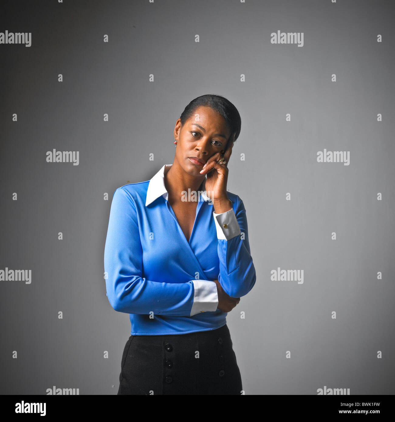 African American female business woman executive Stock Photo - Alamy