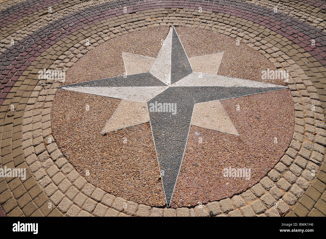 Israel. Haifa, Dado Beach, Compass Rose Stock Photo - Alamy
