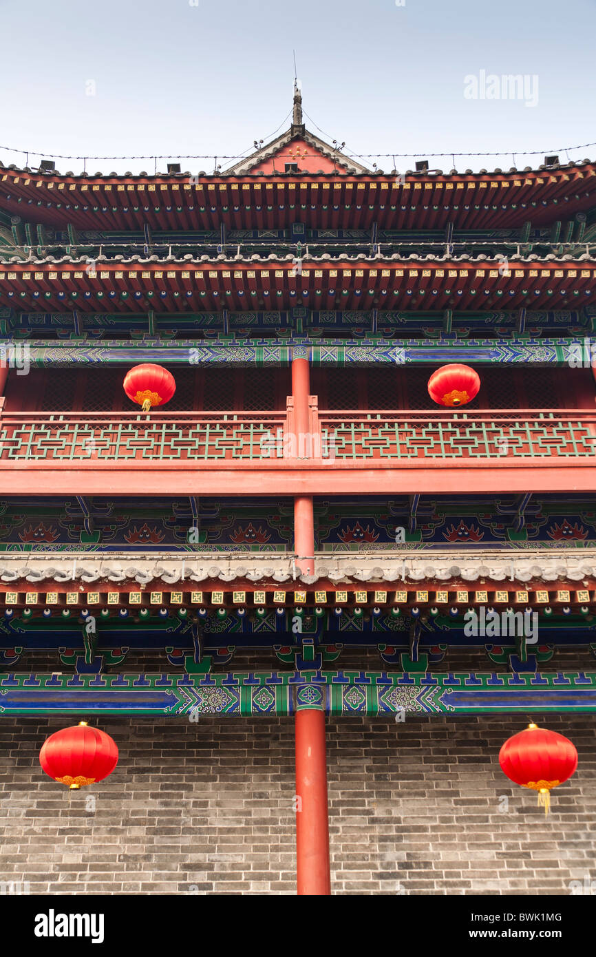 The main gate tower on the south gate, at the city wall, Xi’an, Shaanxi ...
