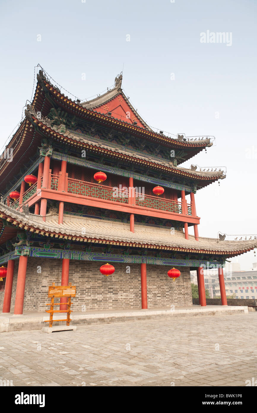 The main gate tower on the south gate, at the city wall, Xi’an, Shaanxi ...