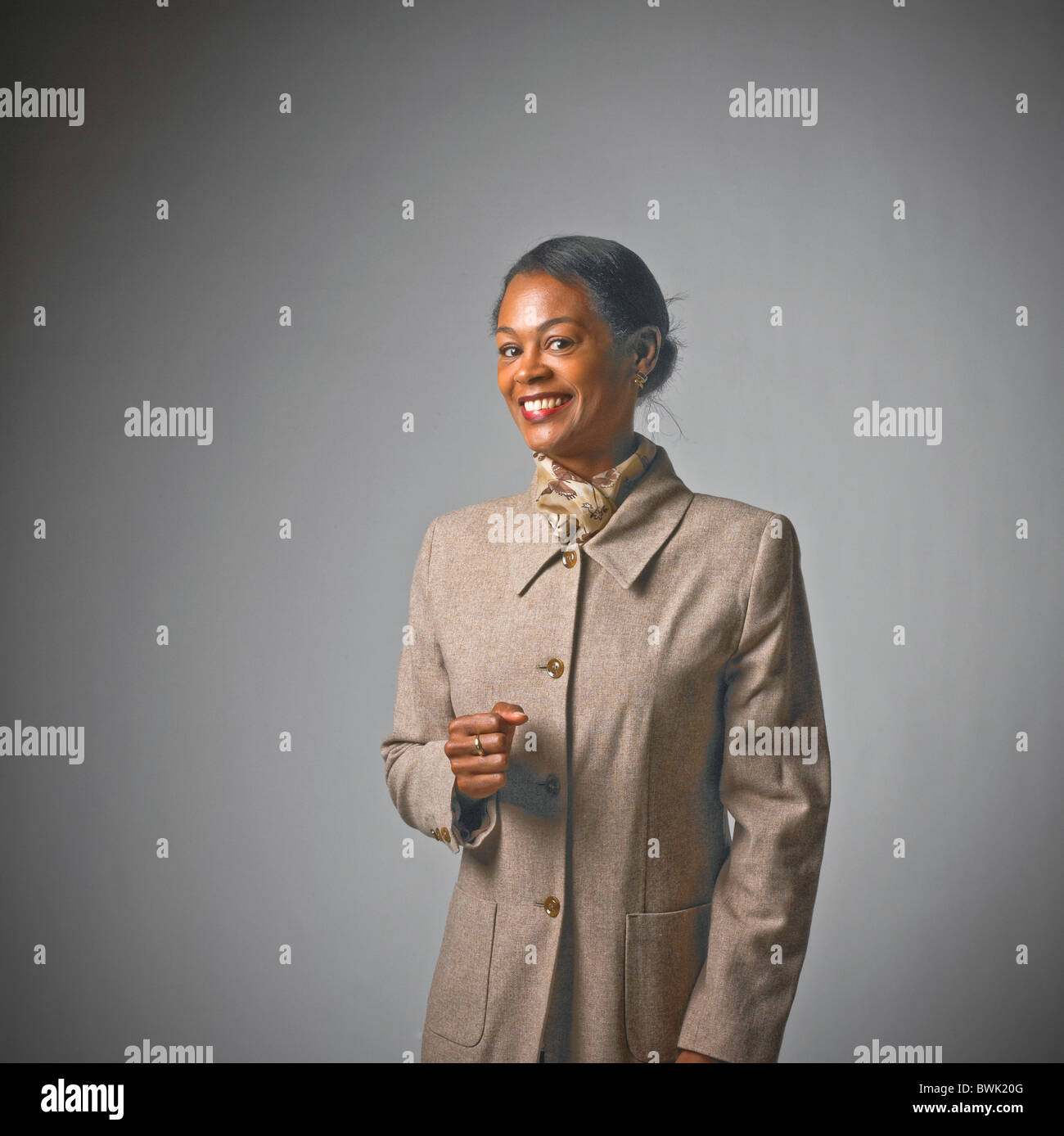 African American female business woman executive Stock Photo - Alamy