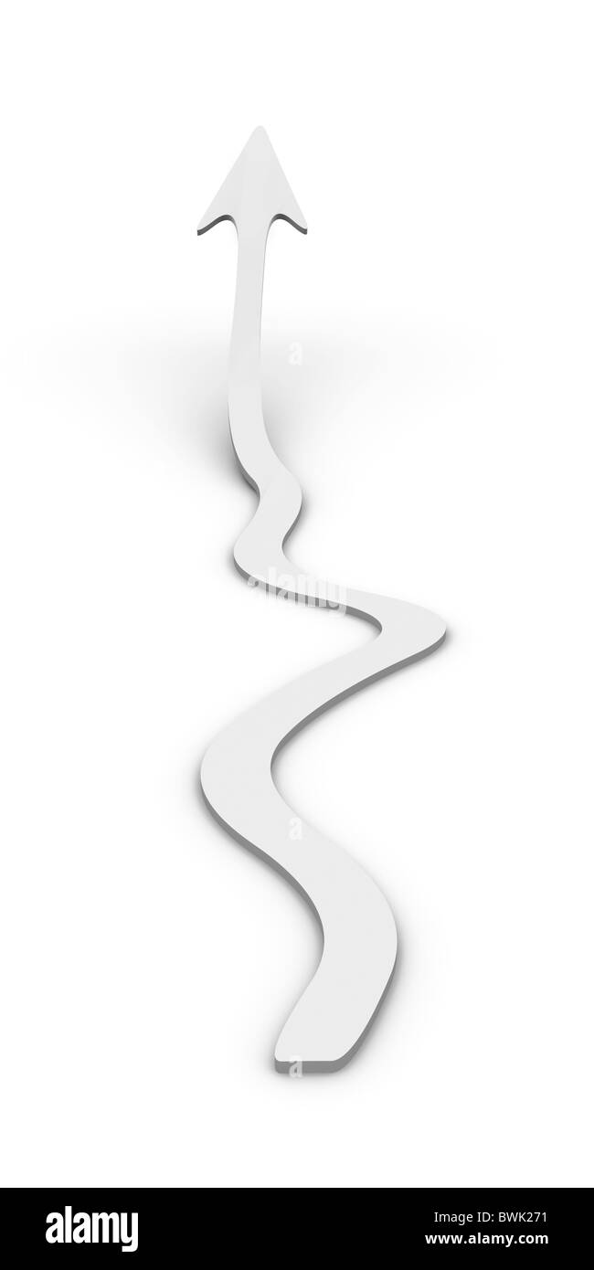 Arrow pointing upward Stock Photo - Alamy