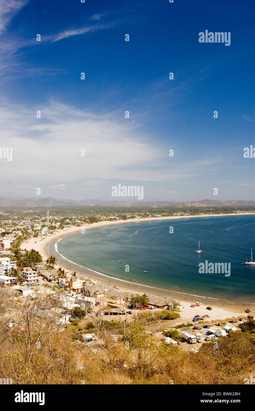 Melaque Jalisco Mexico Central America America overlook bay coast ...