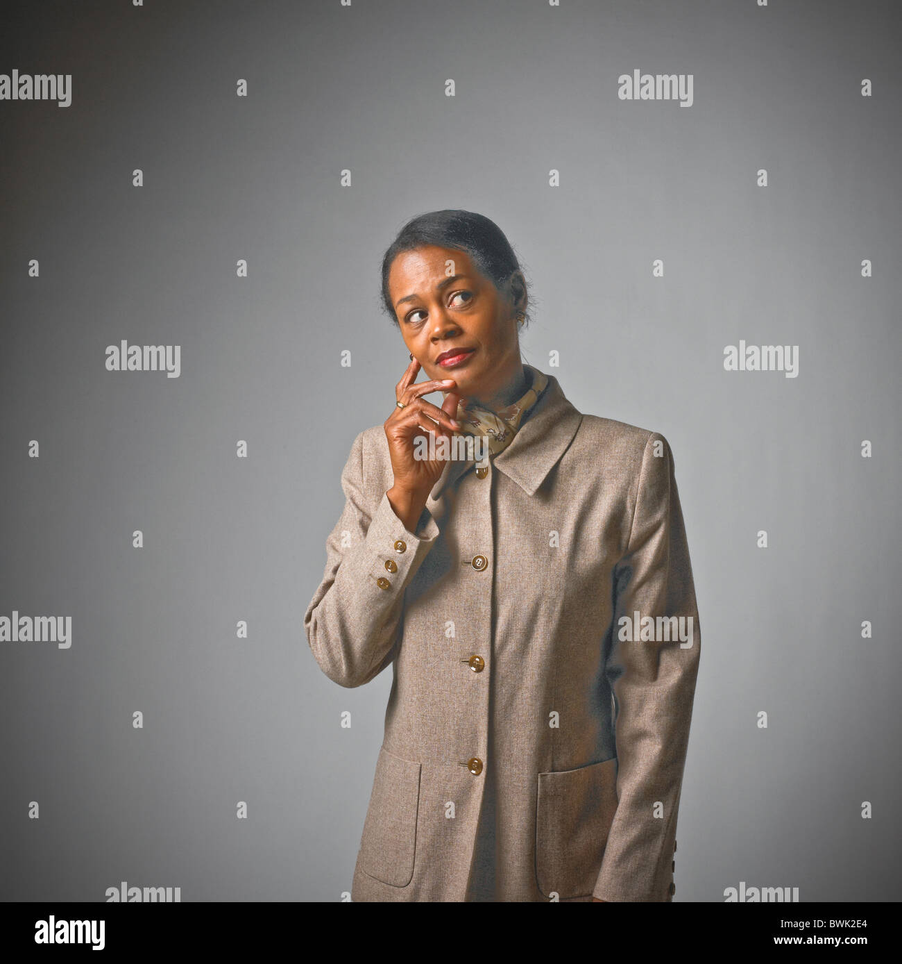 African American female business woman executive Stock Photo - Alamy