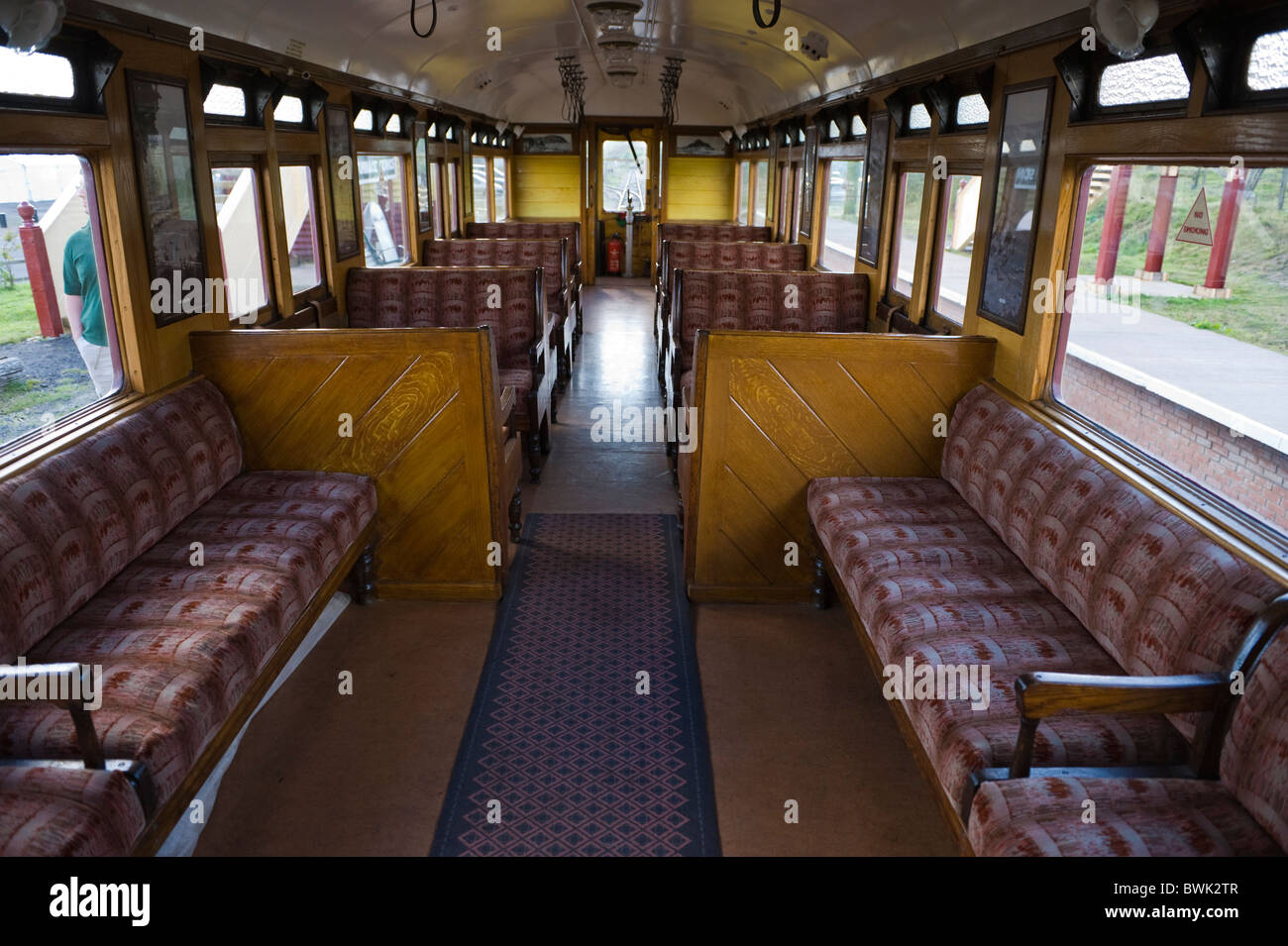 Interior of GWR Autocoach carriage Stock Photo - Alamy