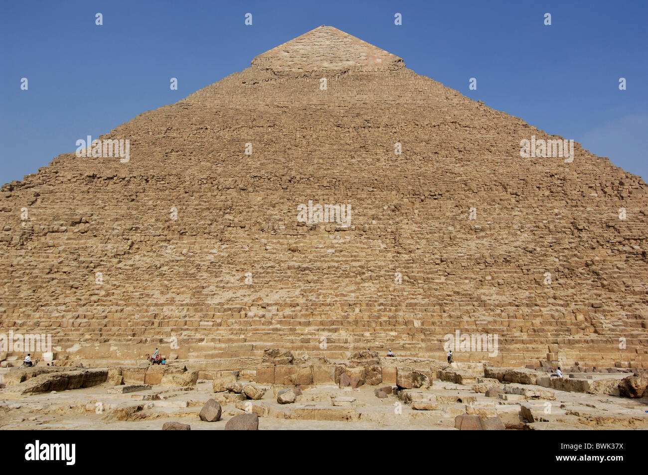 pyramids Gizeh Chephren pyramid Cairo Egypt North Africa Stock Photo ...
