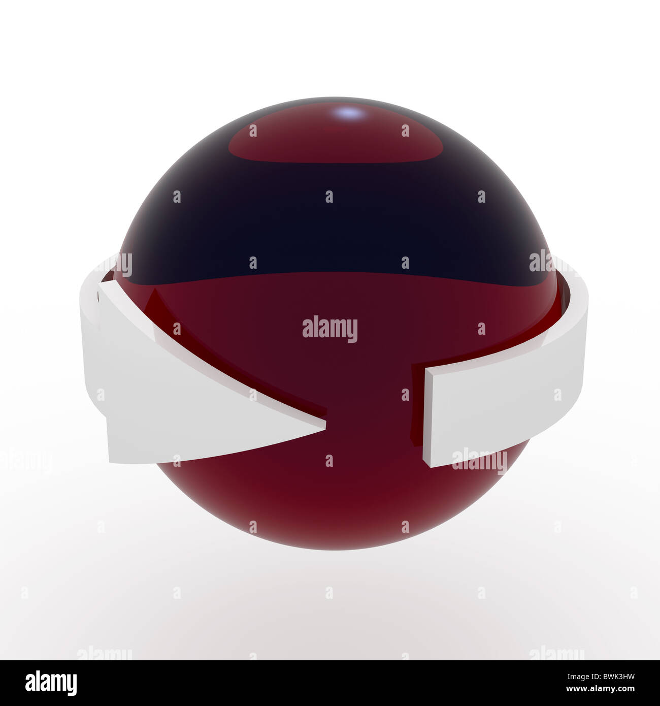 3D rendered Illustration. An arrow symbolizing an repeating process ...