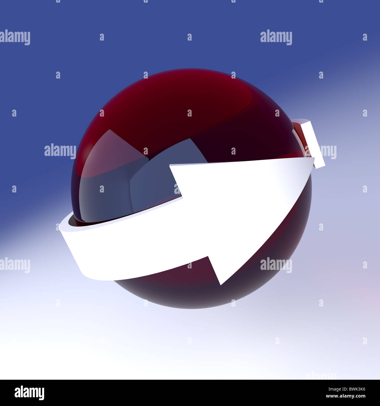 An arrow symbolizing an repeating process such as recycling (ecological ...