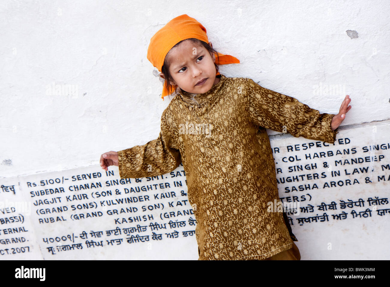 an Indian child at the temple Stock Photo - Alamy