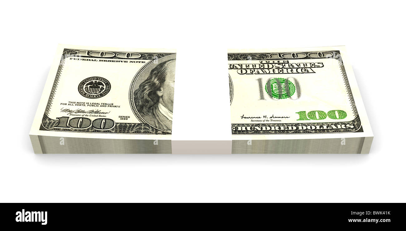 Stack of 100 Dollar Bills Stock Photo - Alamy
