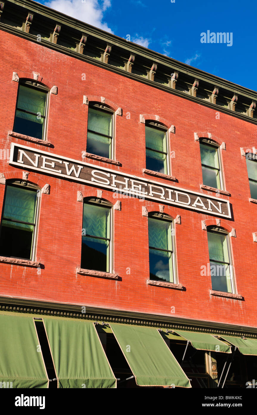 The Sheridan Hotel and historic buildings, Telluride, Colorado Stock ...