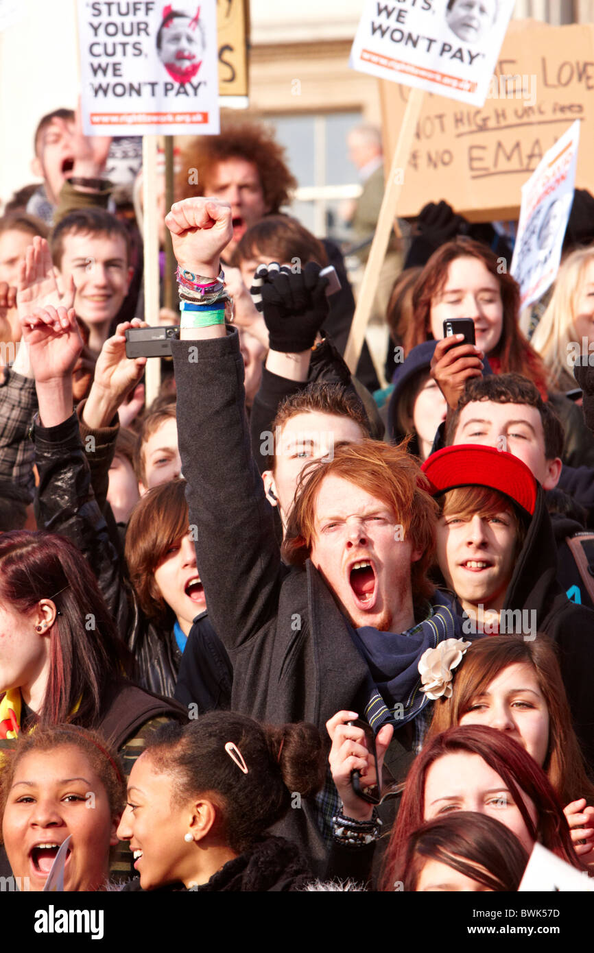 Uk school students shout hi-res stock photography and images - Alamy
