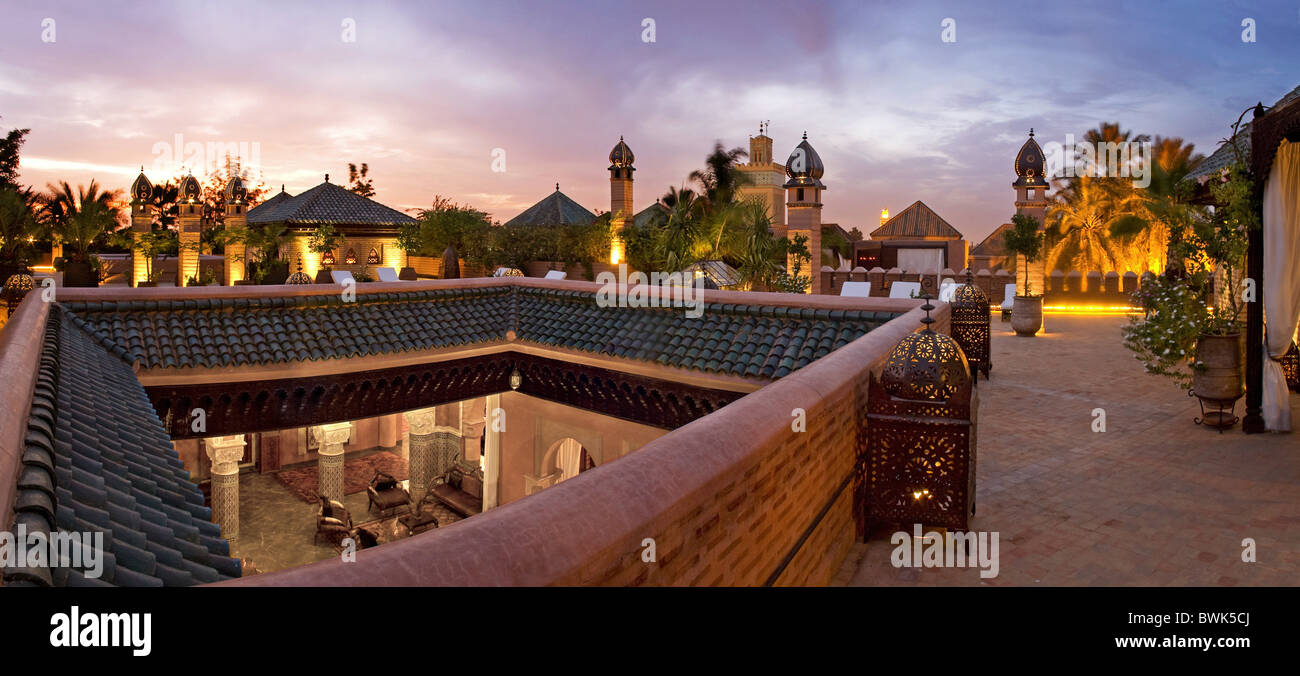 Rooftop terrace of Riad La Sultana, Luxury Hotel, Marrakech, Morocco ...