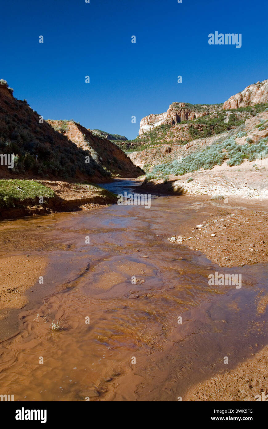 scenery landscape rock cliff brook stream creek gulch river flow desert ...