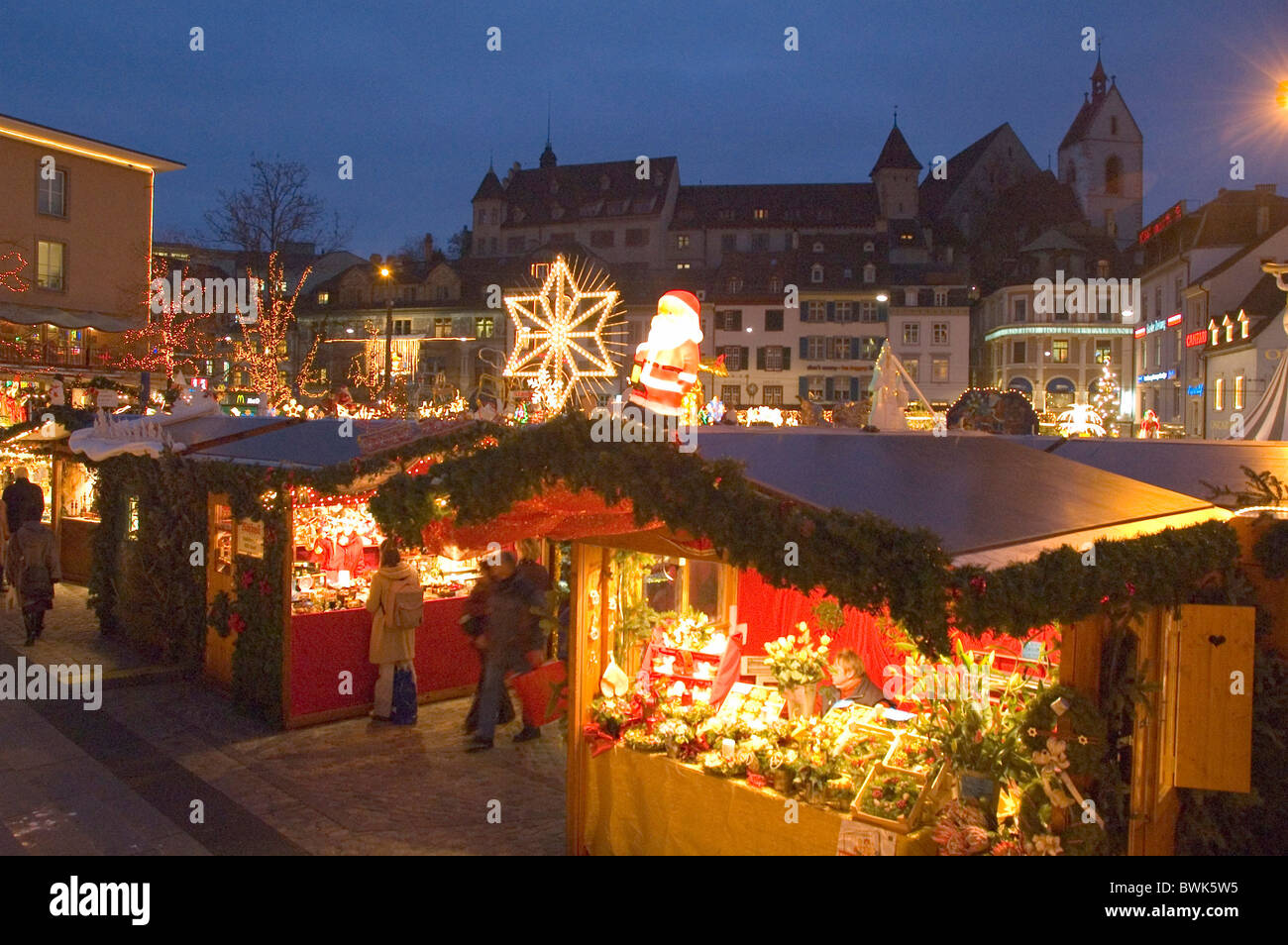 Switzerland basel city christmas market hi-res stock photography and ...