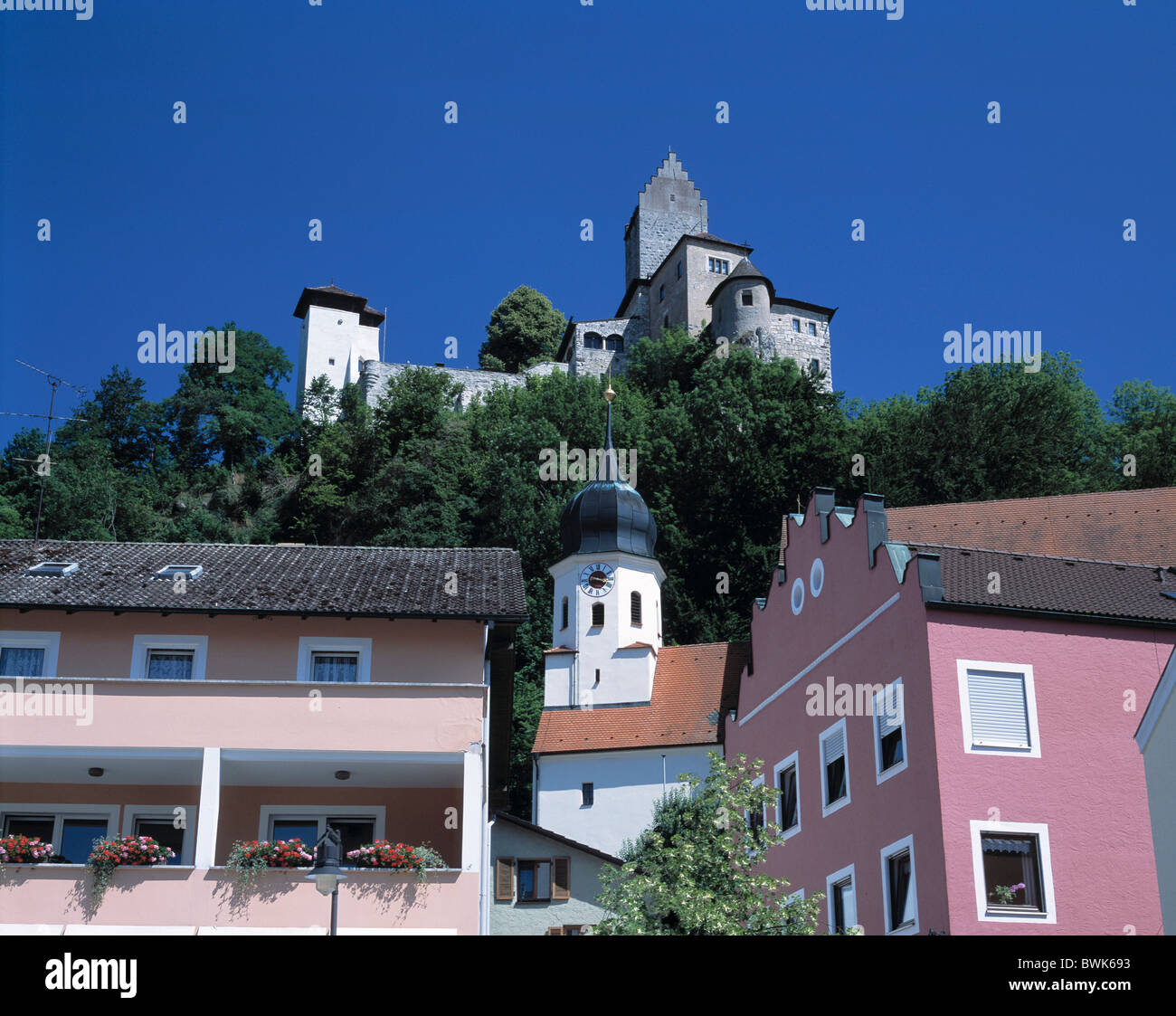 market place church castle Kipfenberg nature reserve Altmuehl valley ...