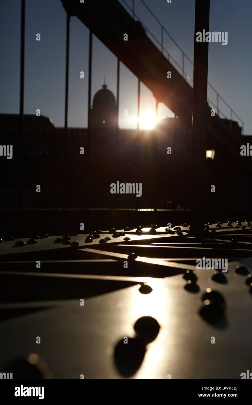 Iron girders on chain bridge hi-res stock photography and images - Alamy