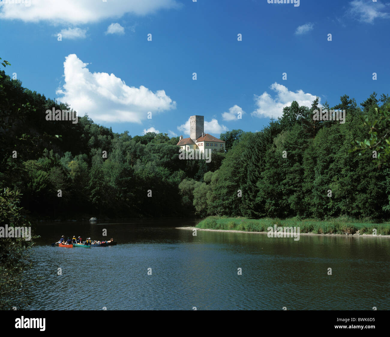 castle Regenpeilnstein rain idyllic river scenery scenery landscape ...
