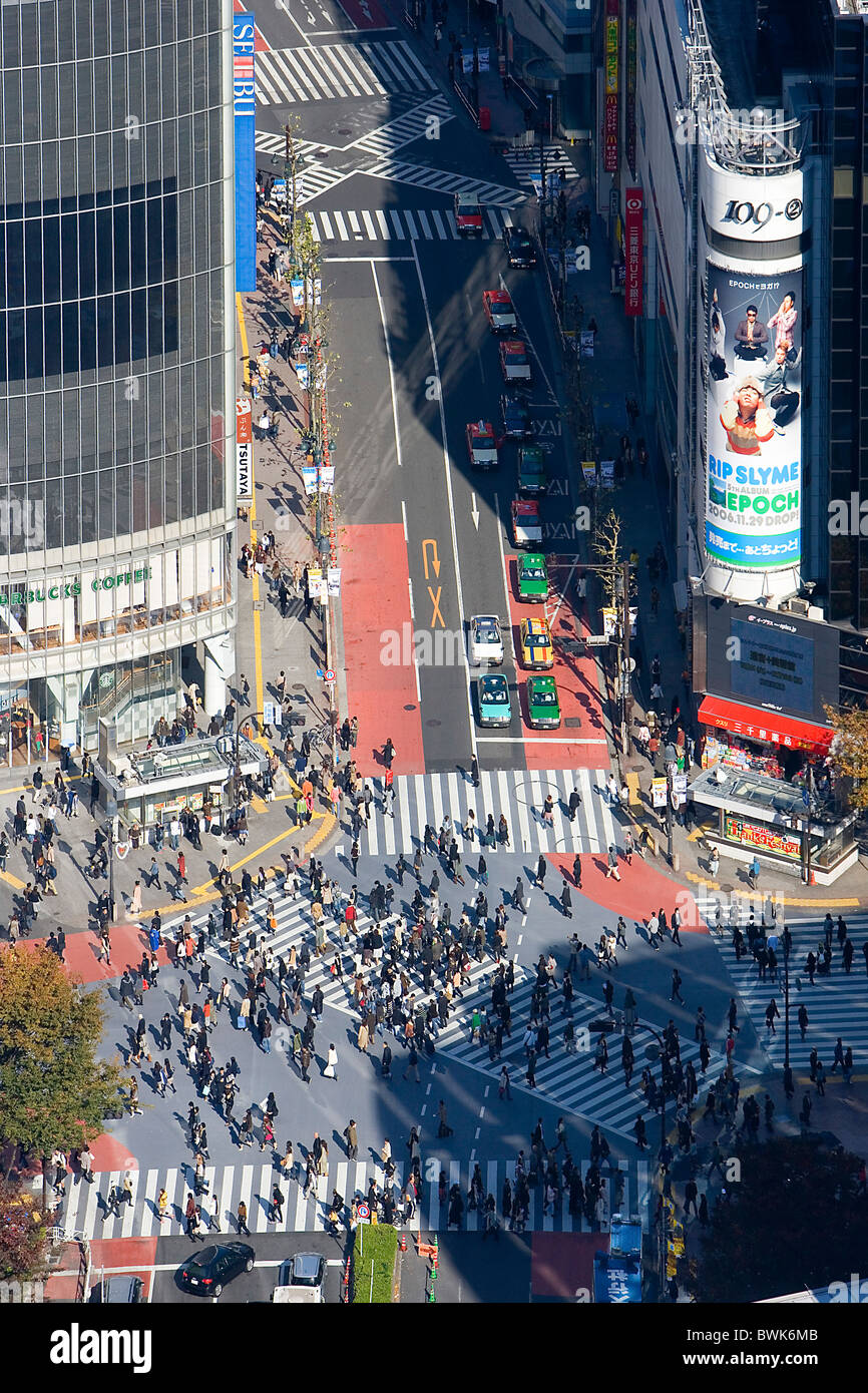 Japan Asia Tokyo Tokyo Shibuya Q-Front-building Hachiko crossroad ...