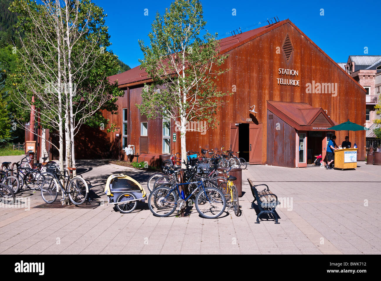 Gondola station, Telluride, Colorado Stock Photo - Alamy