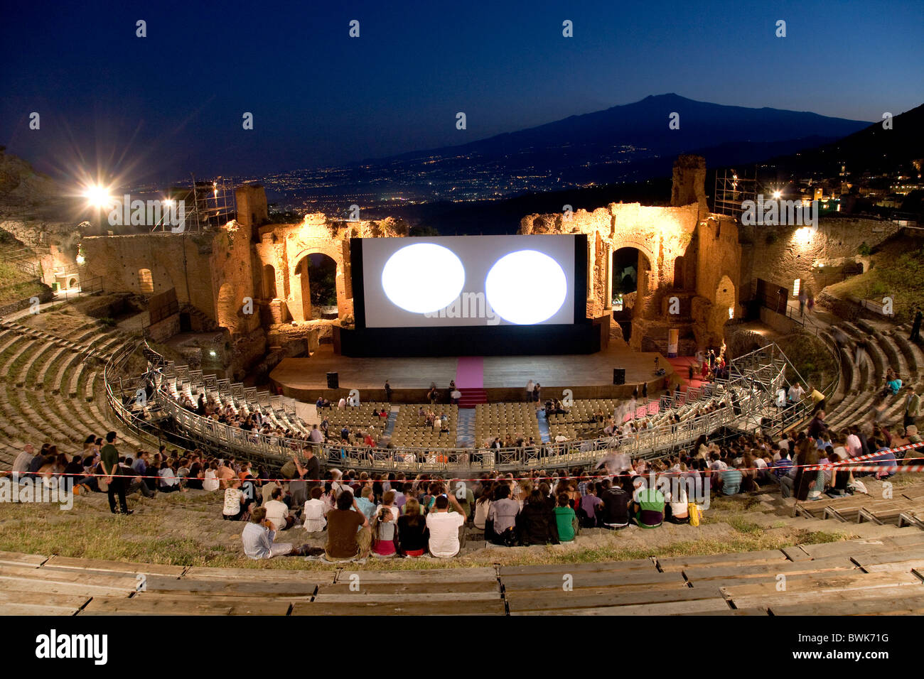 Ancient Theater, natural backdrop for the annual film festival in ...