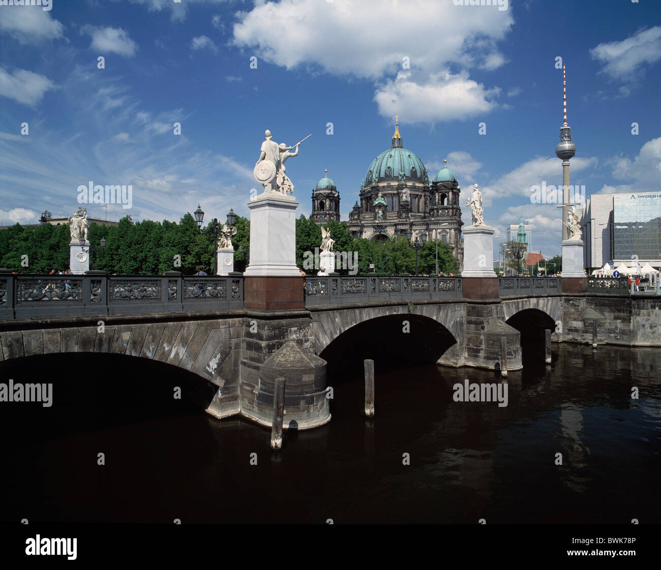castle bridge Berlin cathedral television tower palace of republic ...