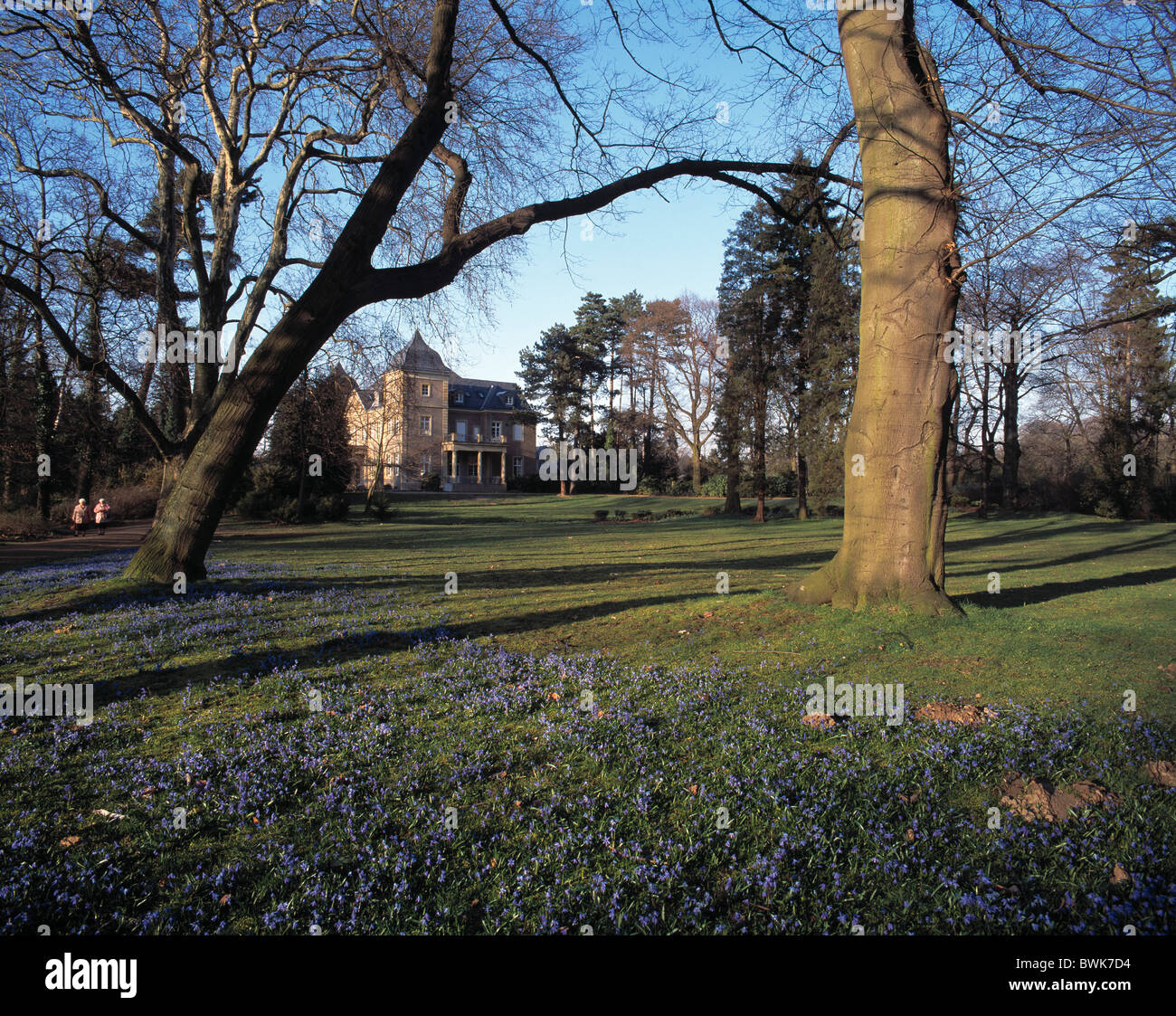 castle park park castle Garath spring castle garden blossoming meadow ...
