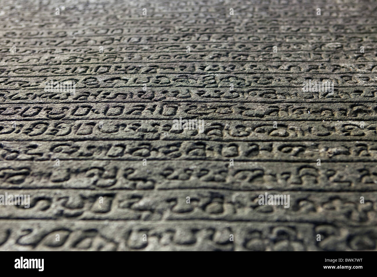 Inscription on the terrace of the tooth relic, Polonnaruwa, Sri Lanka ...