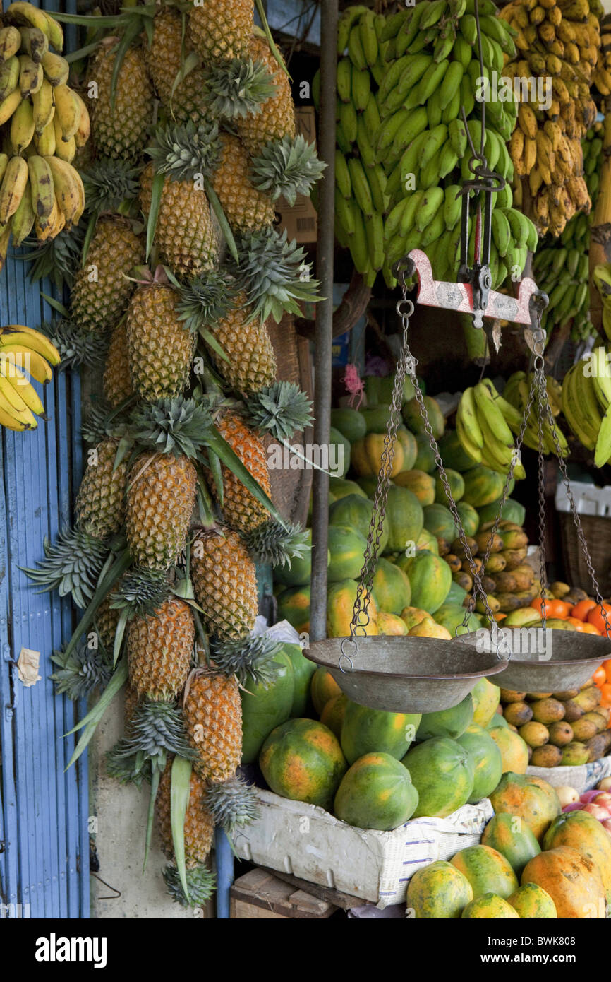 Fruit stall on the market of Kandy, Kandy, Sri Lanka, Asia Stock Photo ...