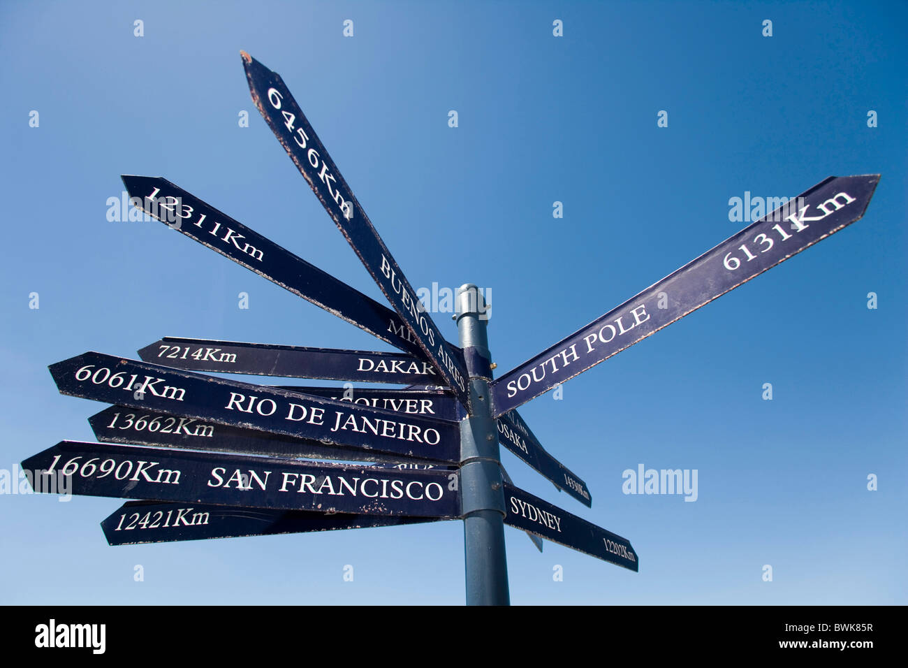 signpost destinations Worldwide distances sign shield signs notice ...