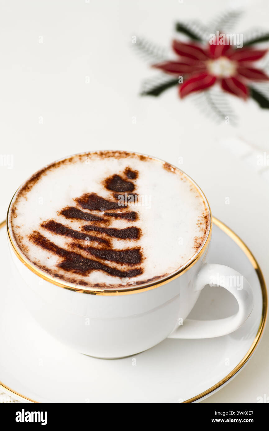 Christmas tree coffee Stock Photo - Alamy