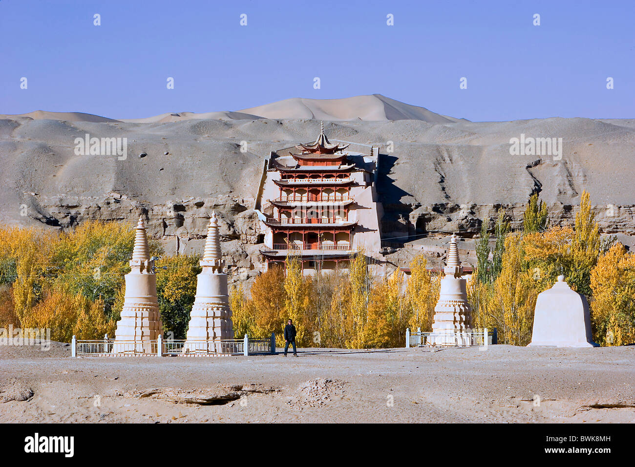 China Asia Silk Road province Gansu Dunhuang Mogao grottos mural ...