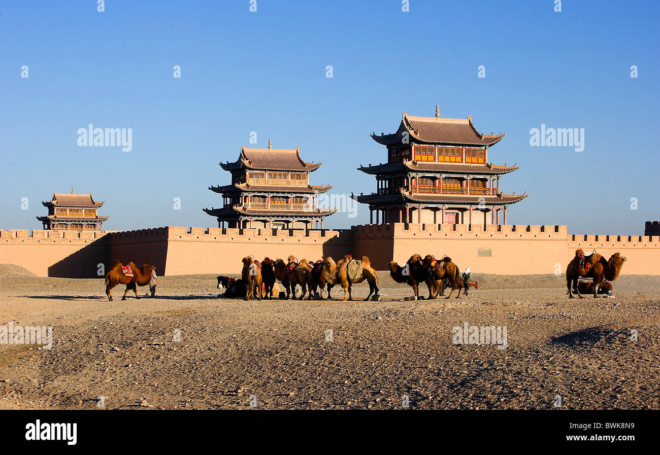 China Asia Silk Road province Gansu desert Gobi Jiayuguan Jiayu pass ...