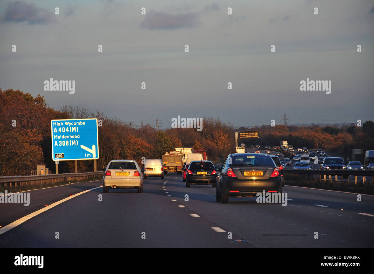 Maidenhead exit on M4 Motorway, Berkshire, England, United Kingdom ...
