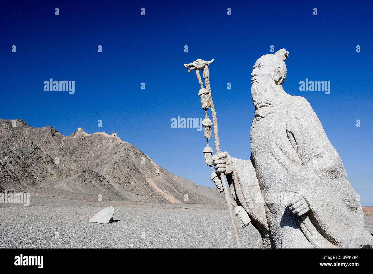 China Asia Silk Road province Gansu desert Gobi Jiayuguan Jiayu pass ...