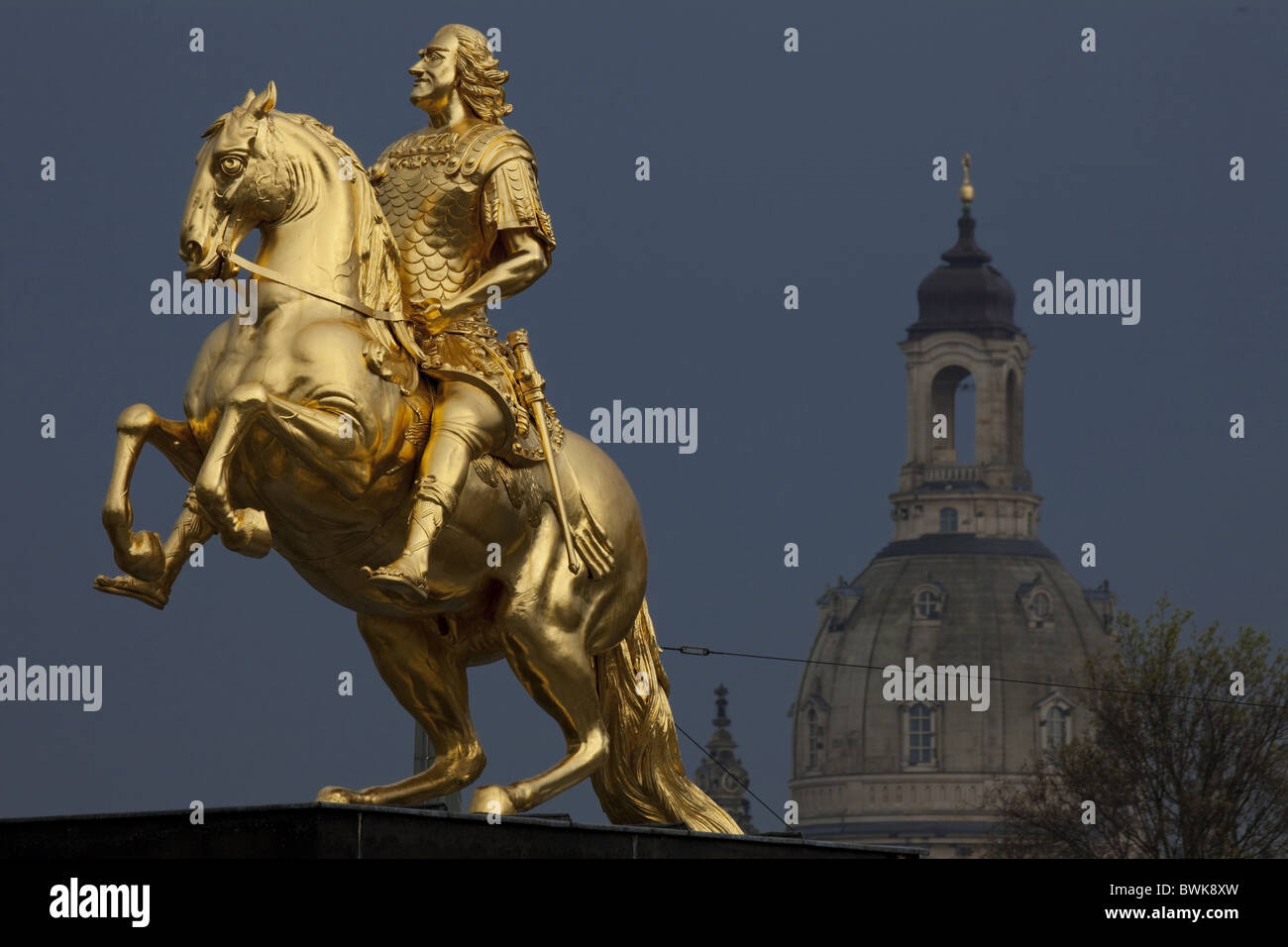 Der goldene Reiter, The golden equestrian sculpture of King Augustus ...