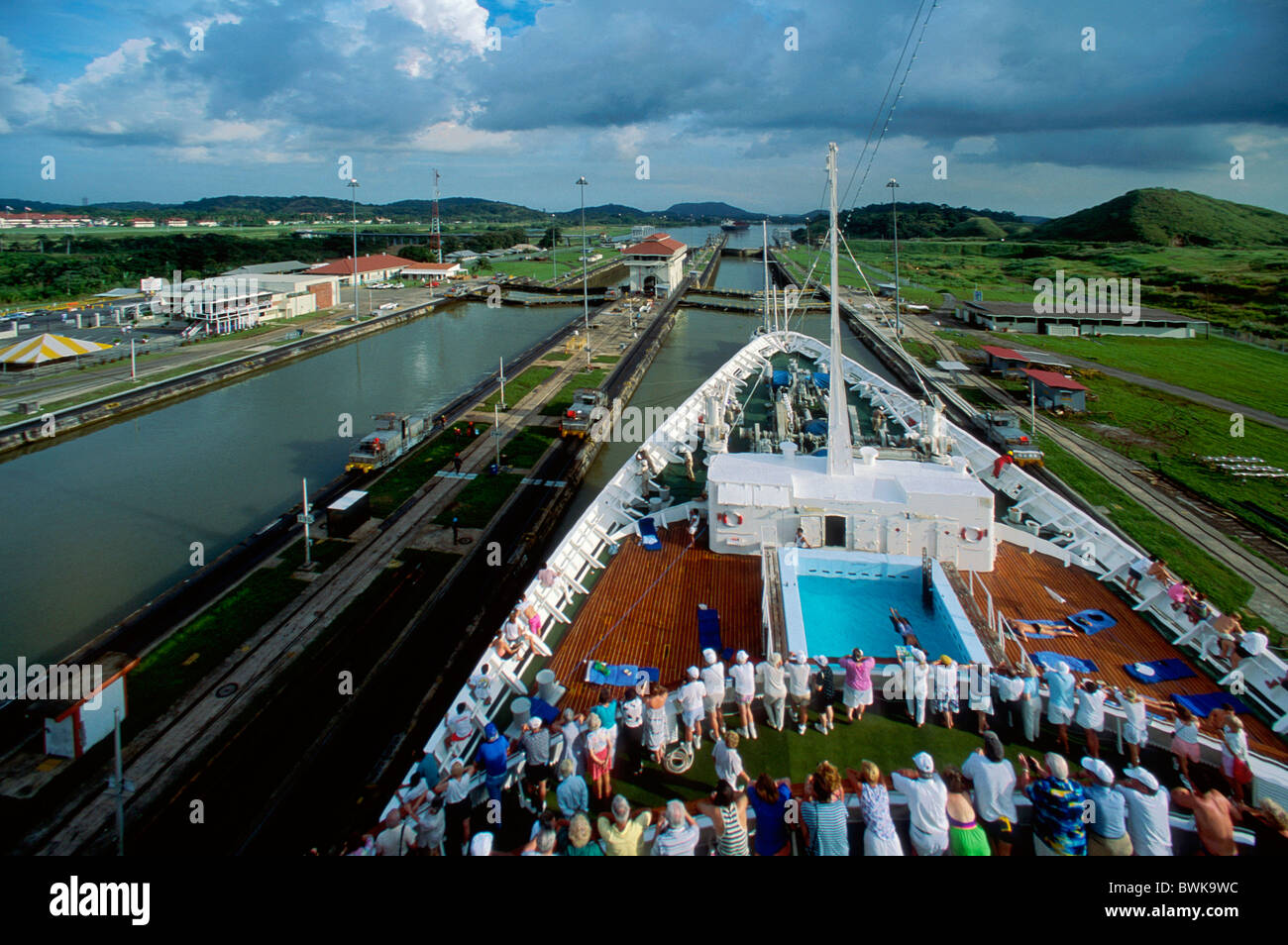 Panama Canal Miraflores Locks MS Vistafjord Cunard cruise cruise ship ...