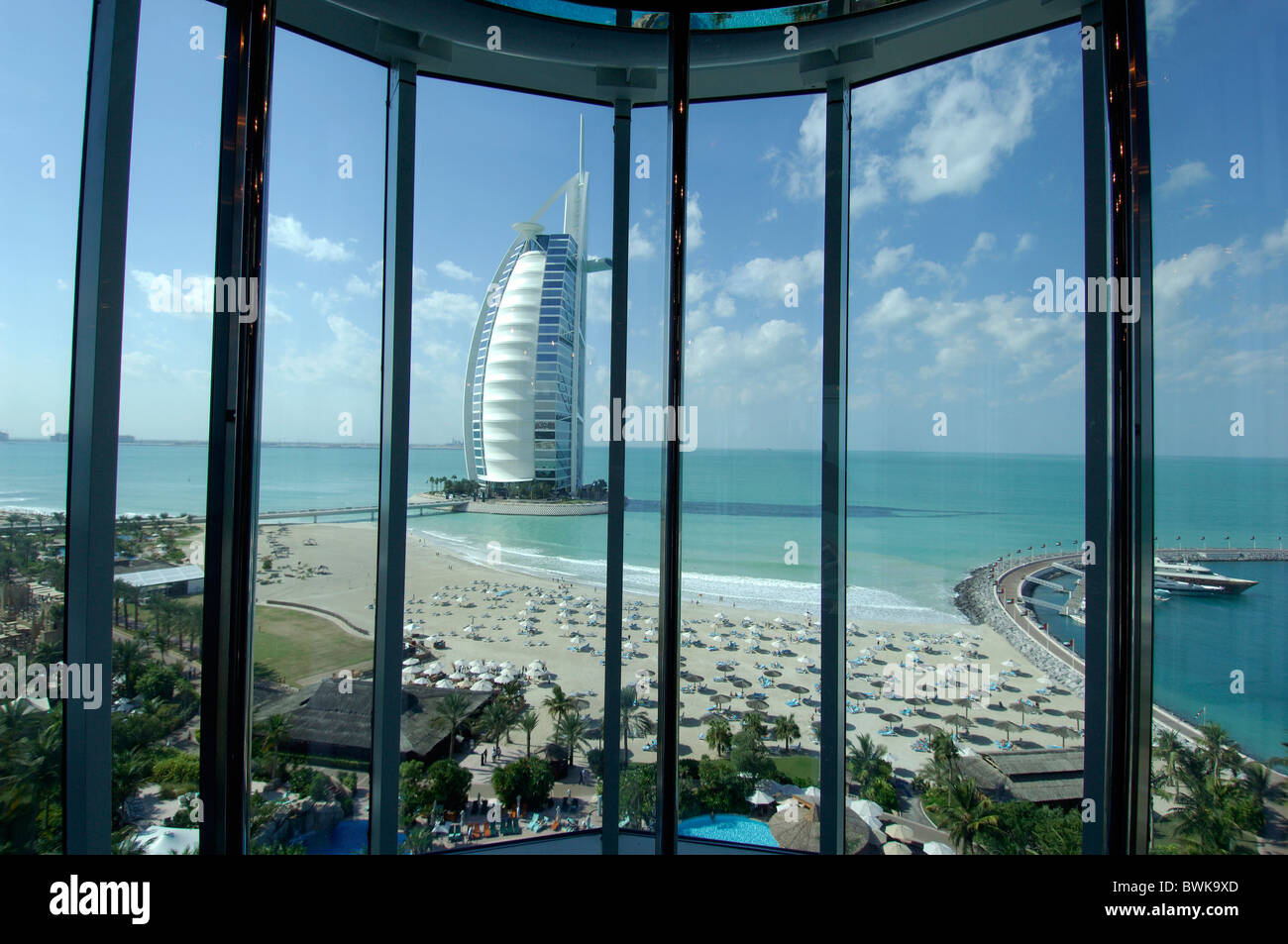 Burj Al Arab five-star hotel skyscraper window overview highrise ...
