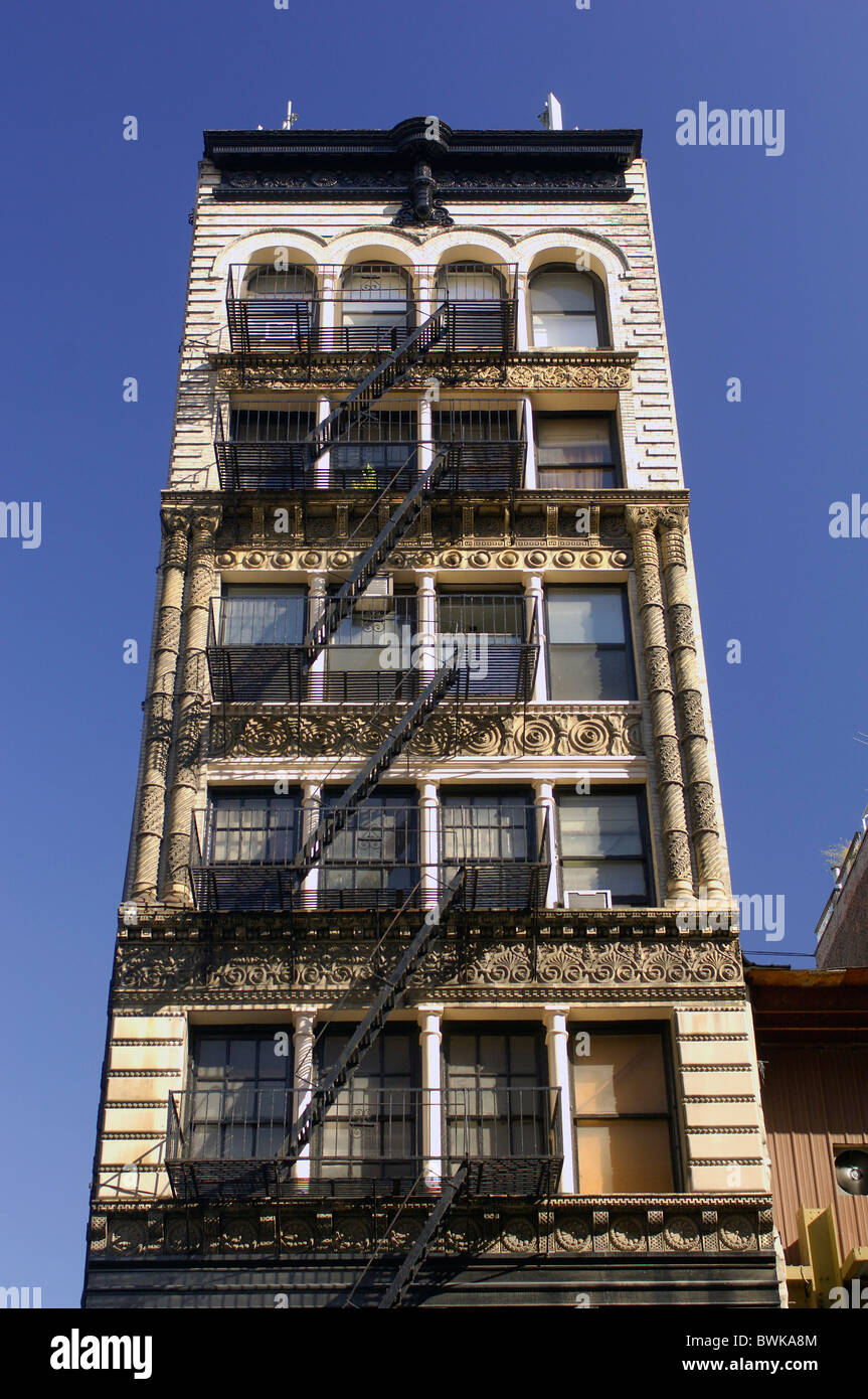 house home Outside facade to managers fire escapes escape stairs ...