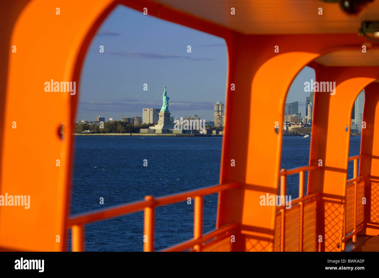 Staten Island Ferry ferry ferryboat ship orange transport traffic ...