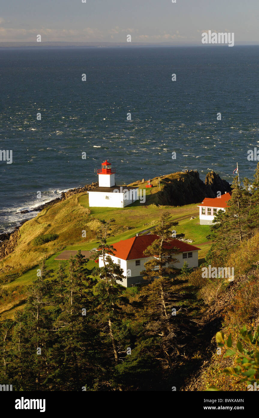 lighthouse cape coast sea scenery landscape cape d'Or Nova Scotia ...