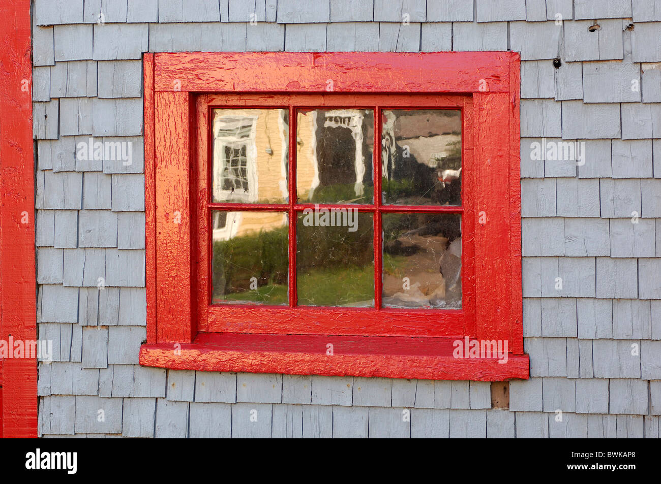 window red paints facade shingles architecture detail Victoria Prince ...