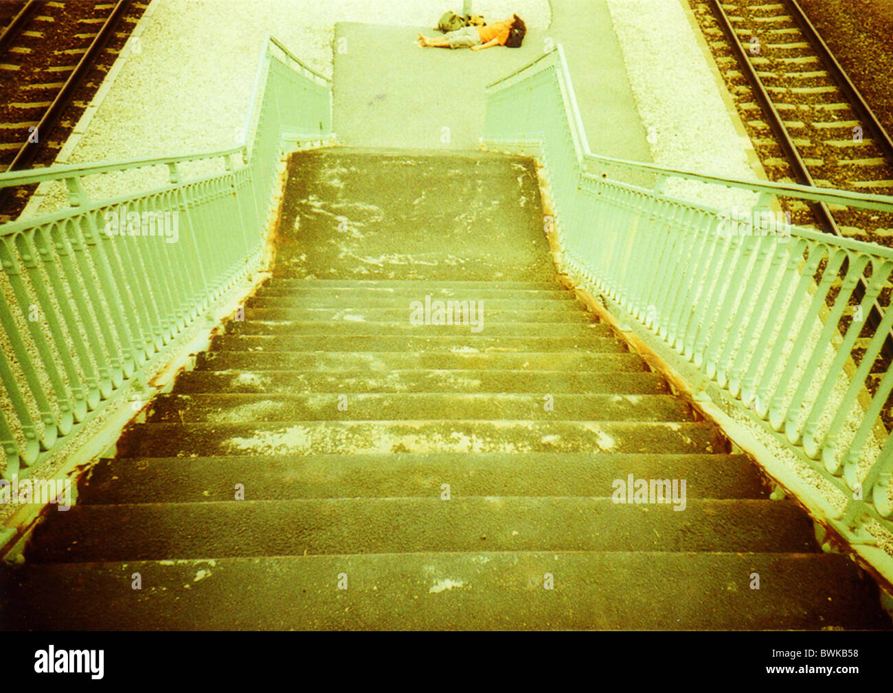 railway station stair steps man passenger passengers view point s ...